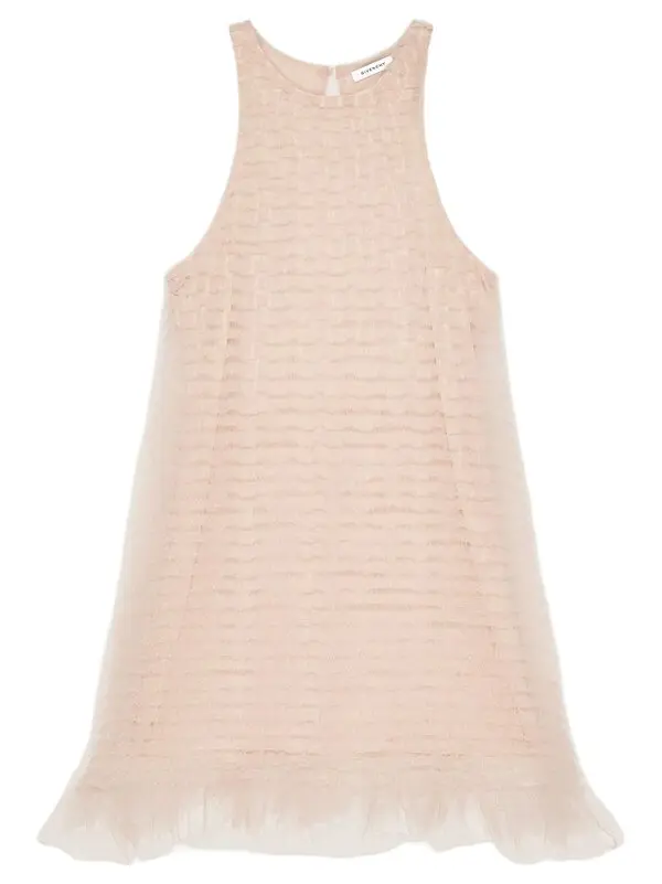 Givenchy Mini Dress With Nylon Frills - Light Peach
