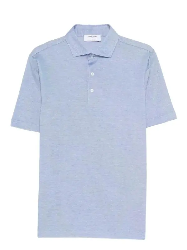 GRAN SASSO Half-button Polo Shirt - Blue
