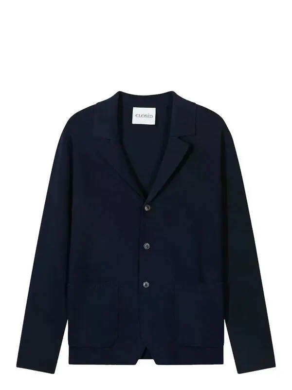 Closed Single-breasted Knitted Blazer - Blue