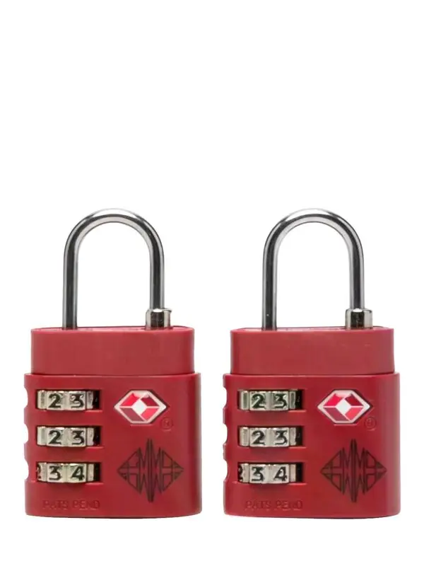 FPM MILANO Combination Padlocks Two Pack - Red