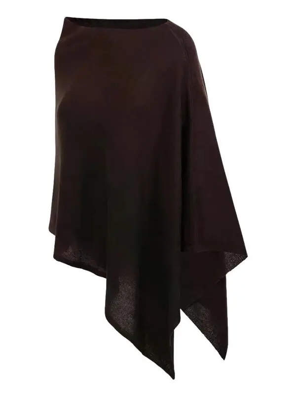 BEYOU Draped Poncho - Brown