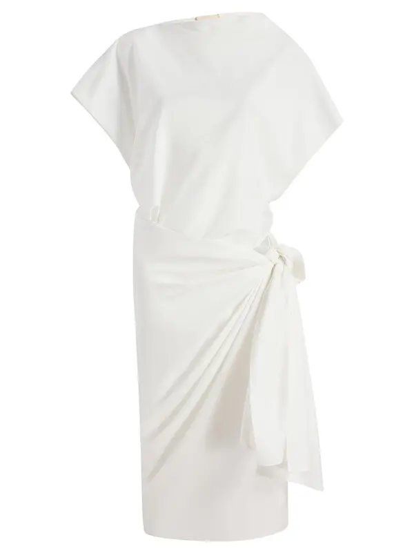 Khaite Fray Dress - Chalk