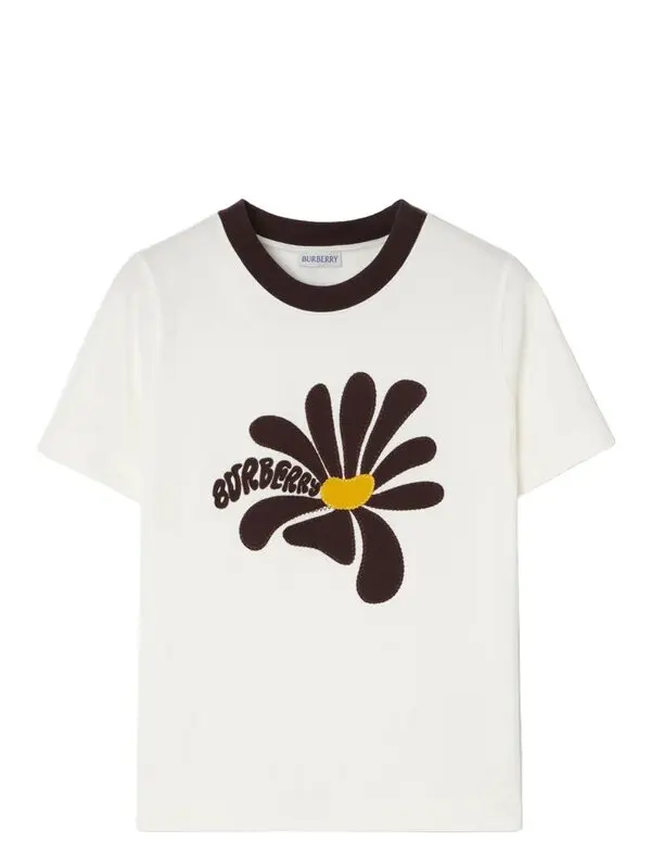Burberry Daisy Cotton T-shirt - Chalk White