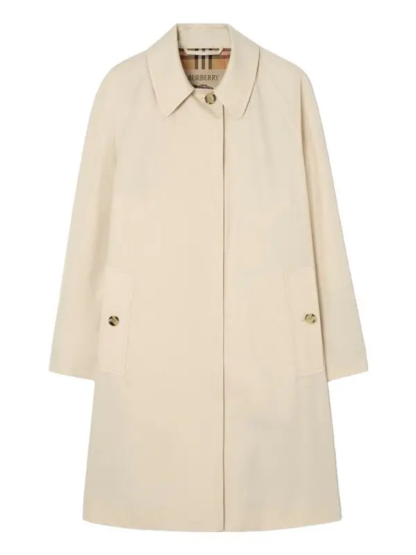 Burberry Mid-length Tropical Gabardine Camden Car Coat - Beige Beige