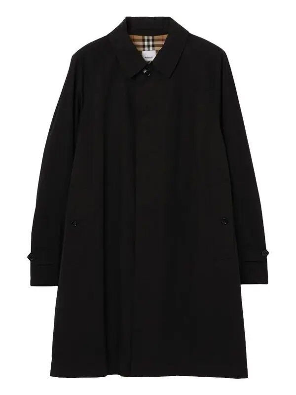 Burberry Mid-length Tropical Gabardine Camden Car Coat - Black