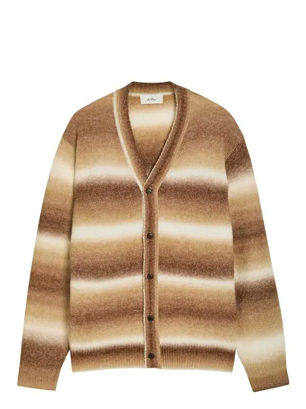 LES DEUX Boston Gradient Fine-knit Cardigan - Brown