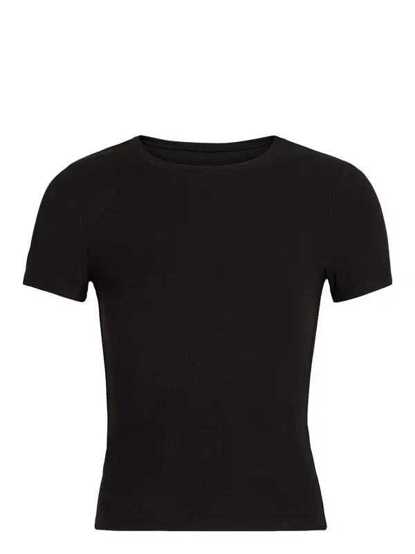 TALA Ribbed Stretch-modal T-shirt - Black