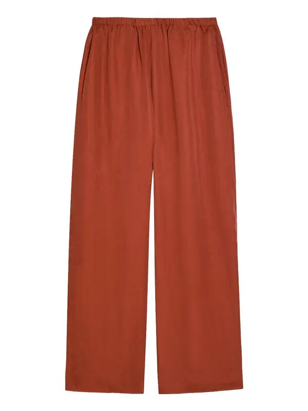 AKYN Teagan Wide-leg Lyocell Trousers - Orange