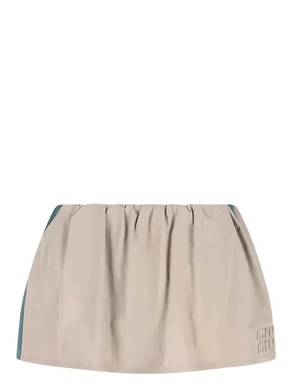 Miu Miu Drawstring Panel Skirt - Neutrals