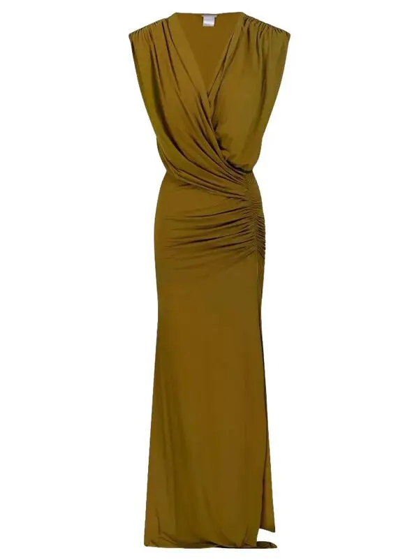 AMAZUIN Meghan Draped Maxi Dress - Green