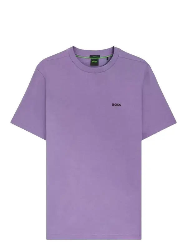 BOSS Crew-neck Short-sleeve T-shirt - Purple