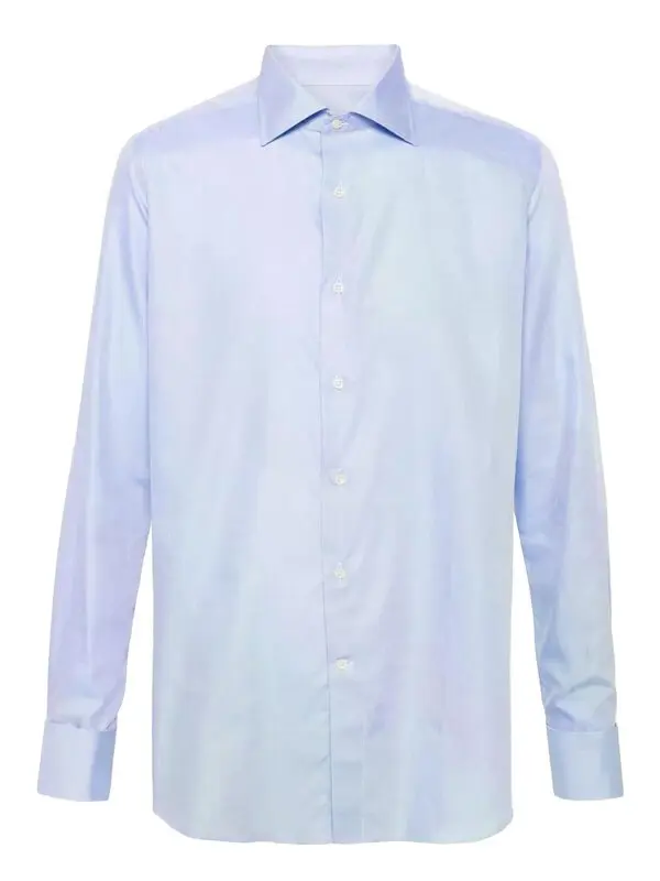 Canali Jacquard Shirt - Blue