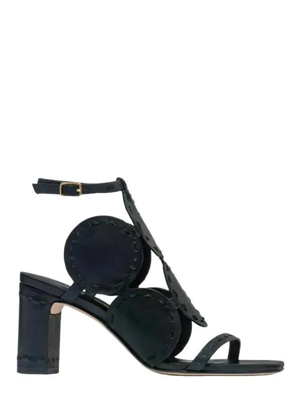 Bernardo Appliqué Ankle-strap Sandals - Black