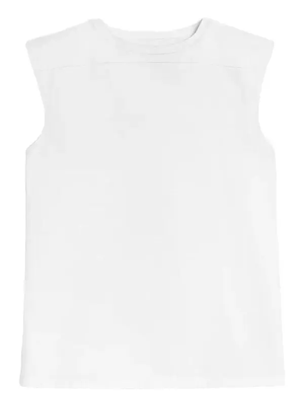 JIL SANDER Cotton Jersey Sleeveless Top - White