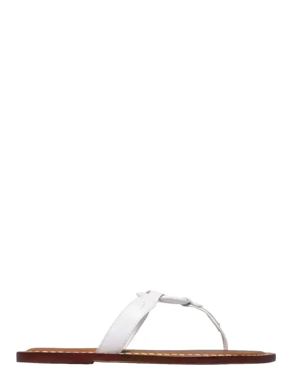 Bernardo Matrix Ring-details Sandals - White