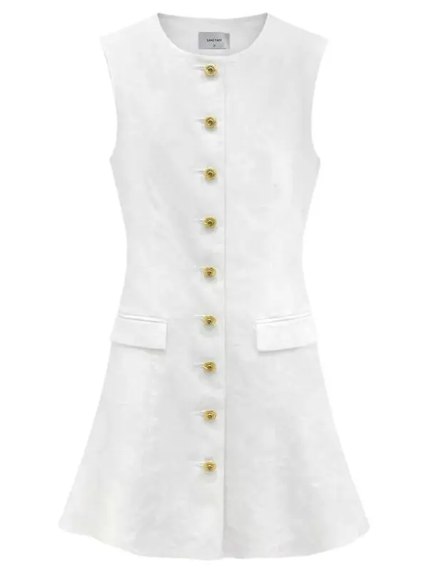 SANS FAFF Eclat Buttoned Mini Dress - White
