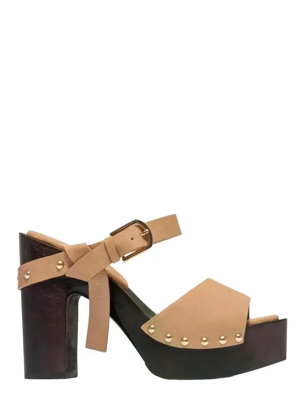 Bernardo Luxor Studded Buckle Sandals - Neutrals