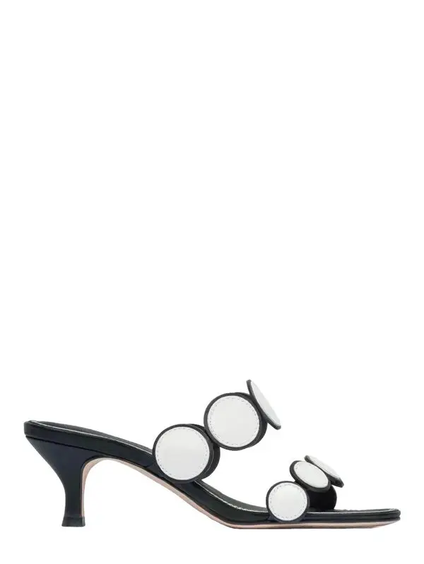 Bernardo Prya Circle-embellished Heeled Sandals - Black