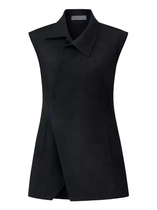 GLORIA COELHO Asymmetrical Coat - Black