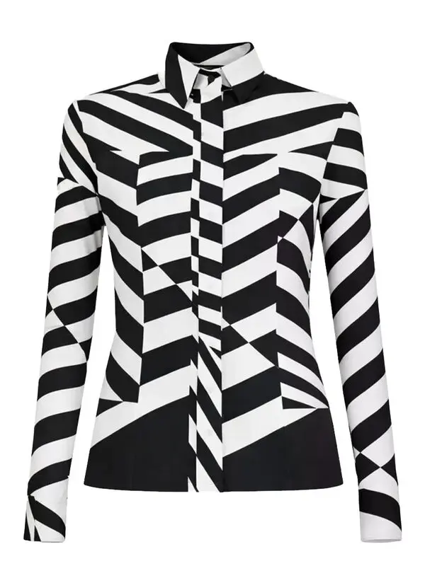 GLORIA COELHO Geometric-print Shirt - White