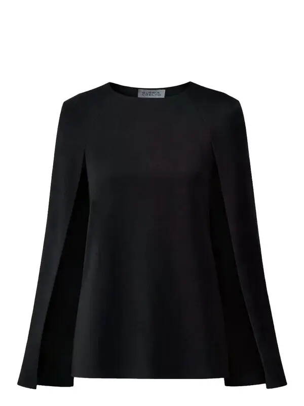 GLORIA COELHO Cape-effect Blouse - Black