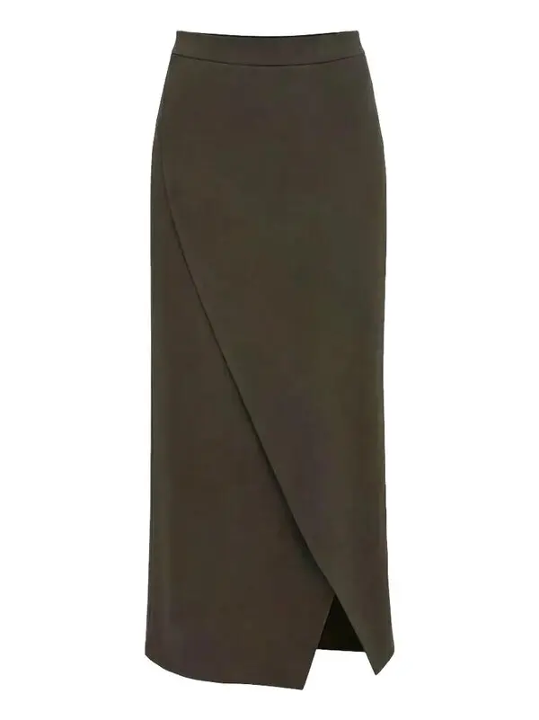 GLORIA COELHO Tulip-effect Straight Skirt - Green