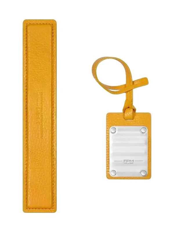 FPM MILANO Leather Handle And Luggage Tag - Yellow