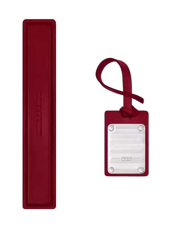 FPM MILANO Leather Luggage Handle - Red