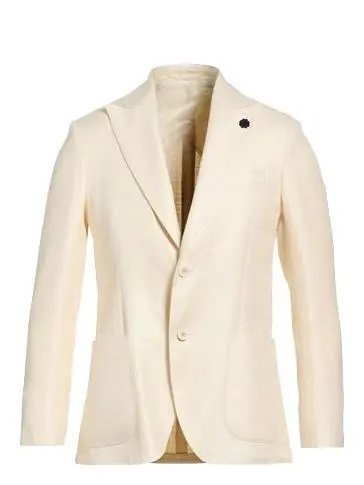 LARDINI Blazer Ivory Size Silk - White