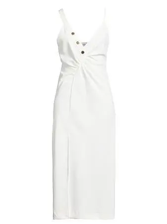Sandro Sleeveless Midi Dress With Appliqués - White