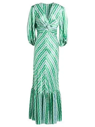Sandro Floral-print Flared Maxi Dress - Green