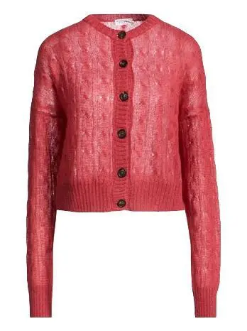 Brunello Cucinelli Mohair Wool Blend Cardigan - Brick