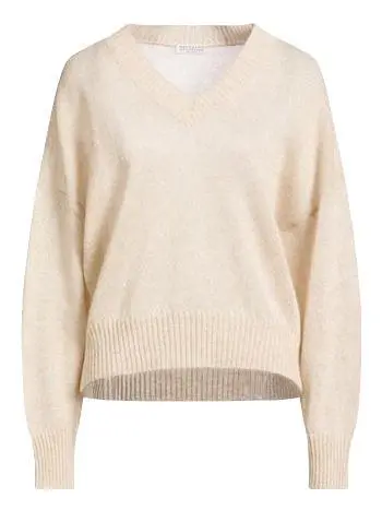Brunello Cucinelli Knit V-neck Sweater - Beige
