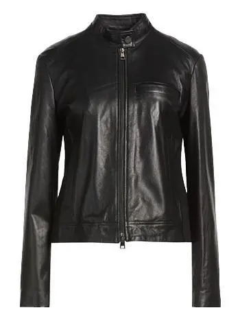 STREET LEATHERS Leather Biker Jacket - Black