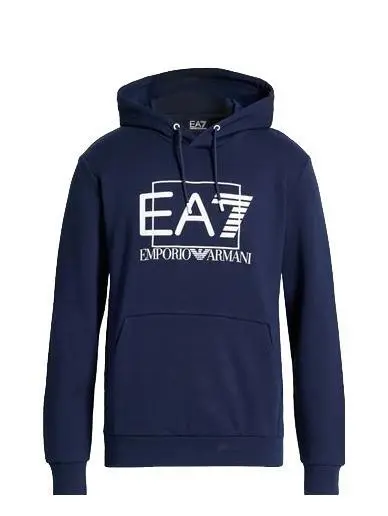 EA7 Sweatshirt In Cotton, Polyester, And Elastane - Navy