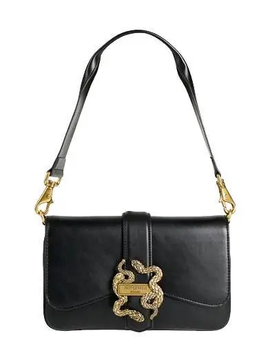 Just Cavalli Flap Bag With Detachable Top Handle - Black