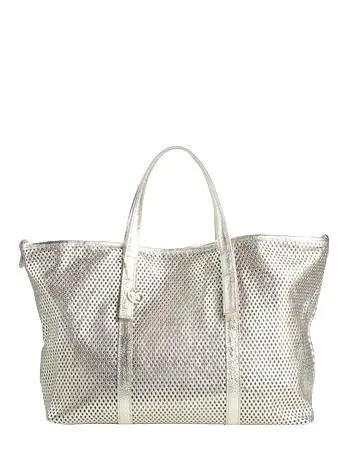 LAURA DI MAGGIO Perforated Leather Tote - Grey