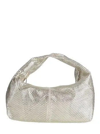 LAURA DI MAGGIO Platinum Leather Hobo Bag - Grey