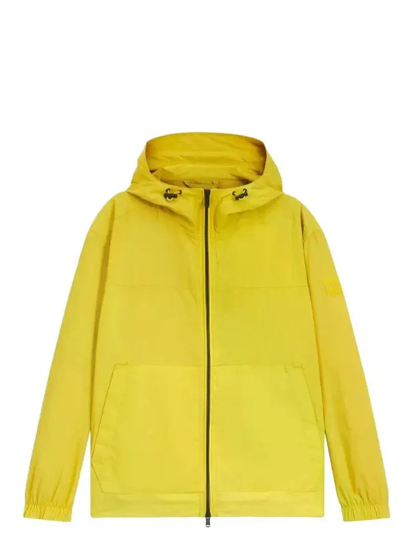 BOSS Hooded Zip-up Raincoat - Yellow