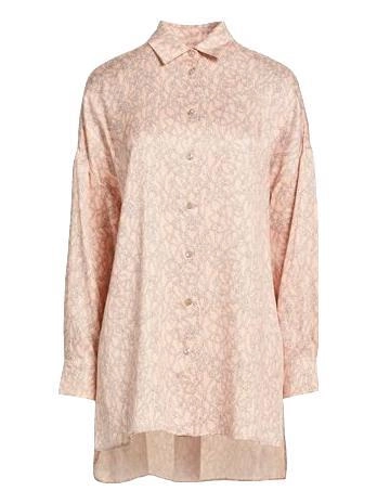 Agnona Shirt In Silk And Elastane - Blush