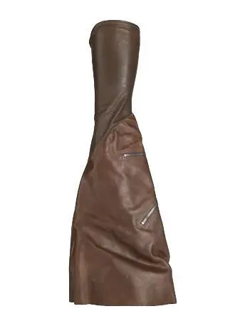 Rick Owens Leather Wedge Boots - Brown