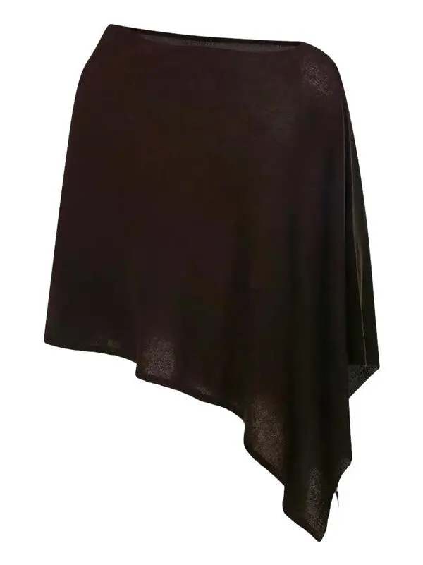 BEYOU Asymmetric Poncho - Brown