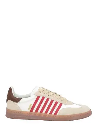 Dsquared2 Leather And Textile Low-top Sneakers - White