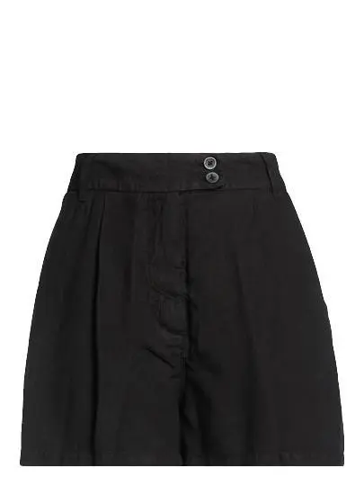 120% Lino Linen High-waisted Shorts - Black