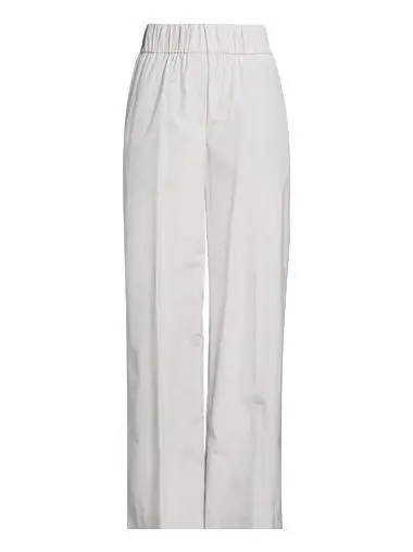 Peserico Wide-leg Poplin Pants - Grey