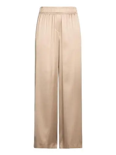 Brunello Cucinelli Wide-leg Silk-blend Pants - Beige