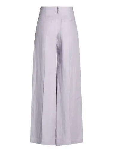 Brunello Cucinelli Hemp And Linen Wide-leg Pants - Purple