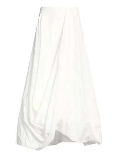 Brunello Cucinelli Maxi Asymmetric Skirt - White