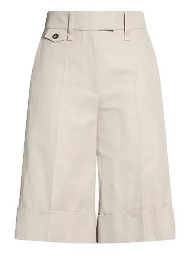 Brunello Cucinelli Cotton And Linen Bermuda Shorts - Beige