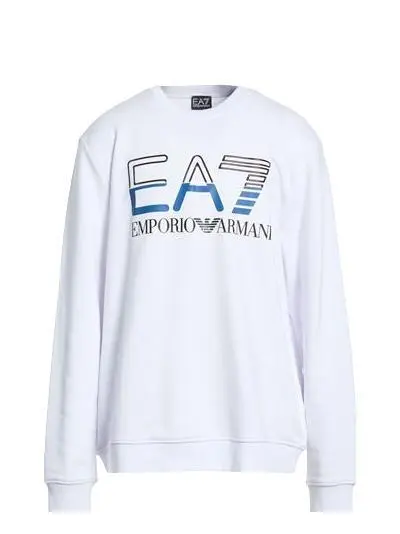 EA7 Sweatshirt In Cotton And Polyester - White